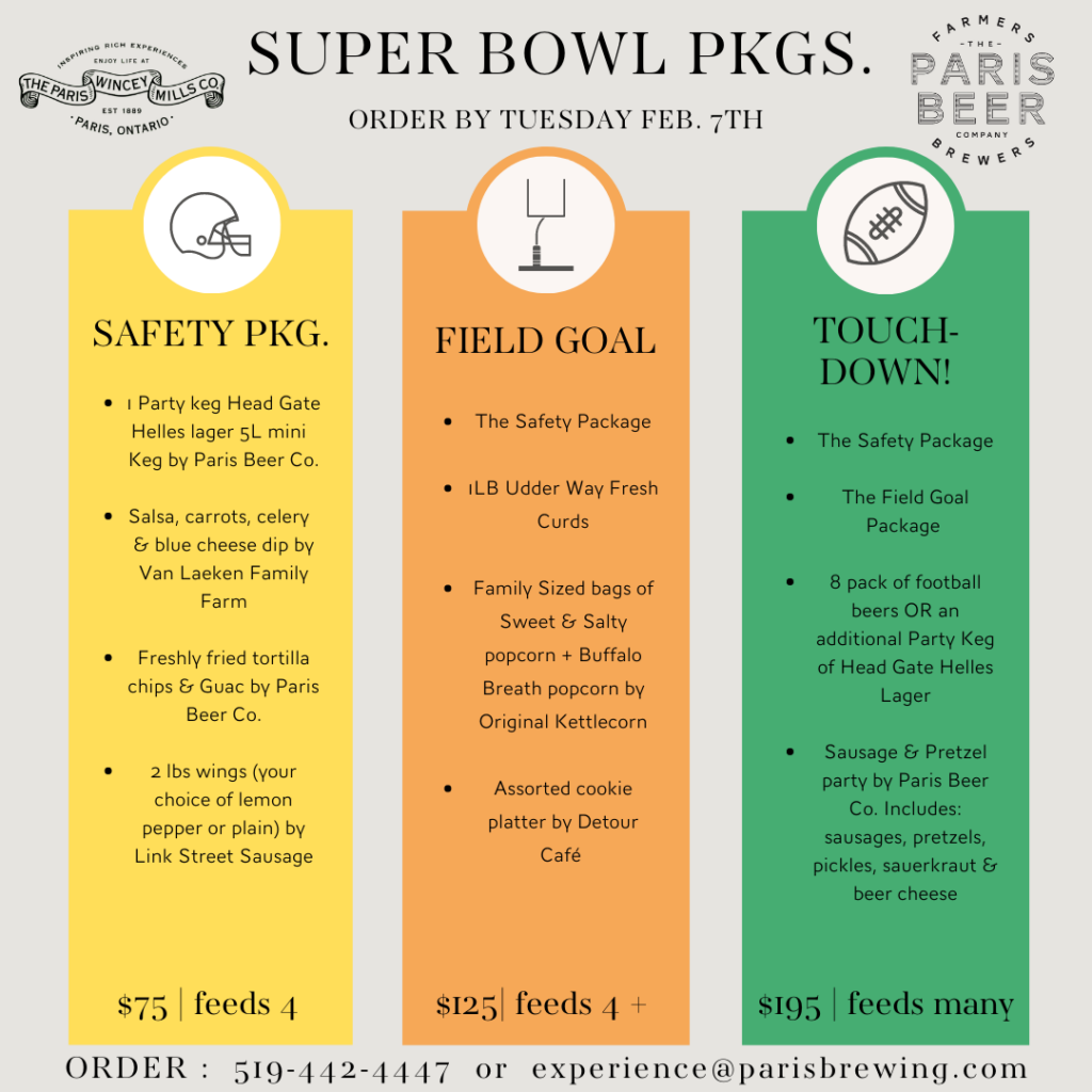 Superbowl Packages - Paris Brewing